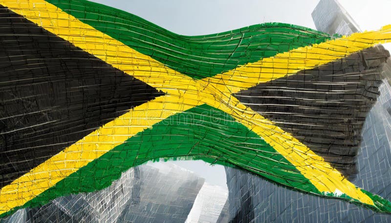 Flag of Jamaica stock illustration. Illustration of destination - 303970071 Flag of Jamaica stock illustration. Illustration of destination - 303970071