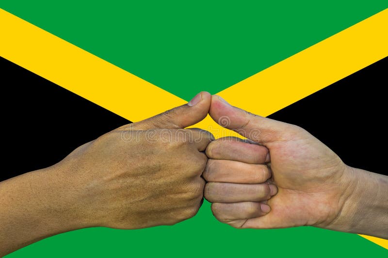 Flag of Jamaica, Intergration of a Multicultural Group of Young People ...