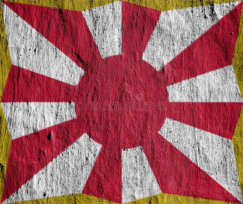 Flag of Japan Ground Self-Defense Force Regiment on Texture. Concept ...