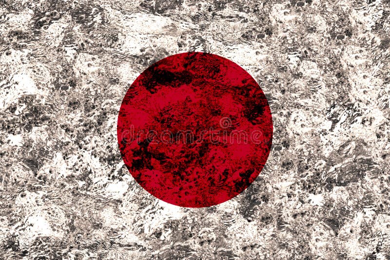 Flag of Japan with Texture. Template for Design Stock Image - Image of ...
