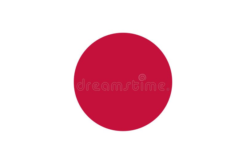 Flag of Japan. Vector Flag with Official Colors and Correct Proportion ...