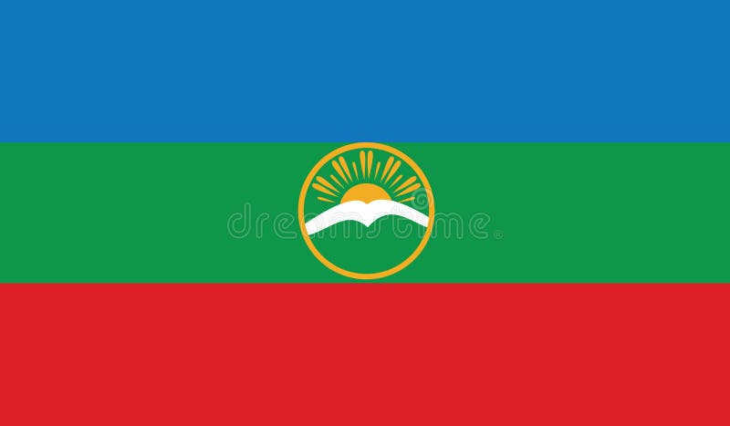 Flag of Karachay-cherkessia Icon Illustration Stock Illustration ...