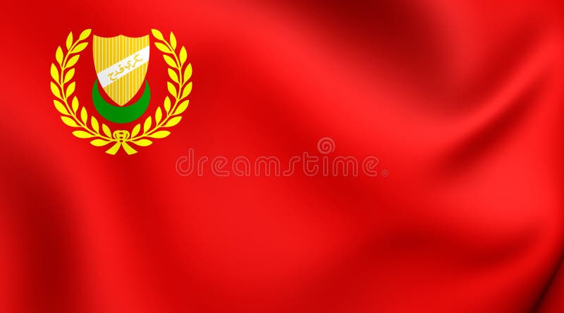 Flag of Kedah from Brush Strokes. Flag State Kedah of Malaysia with ...