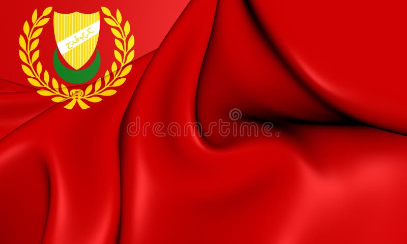 Flag of Kedah from Brush Strokes. Flag State Kedah of Malaysia with ...