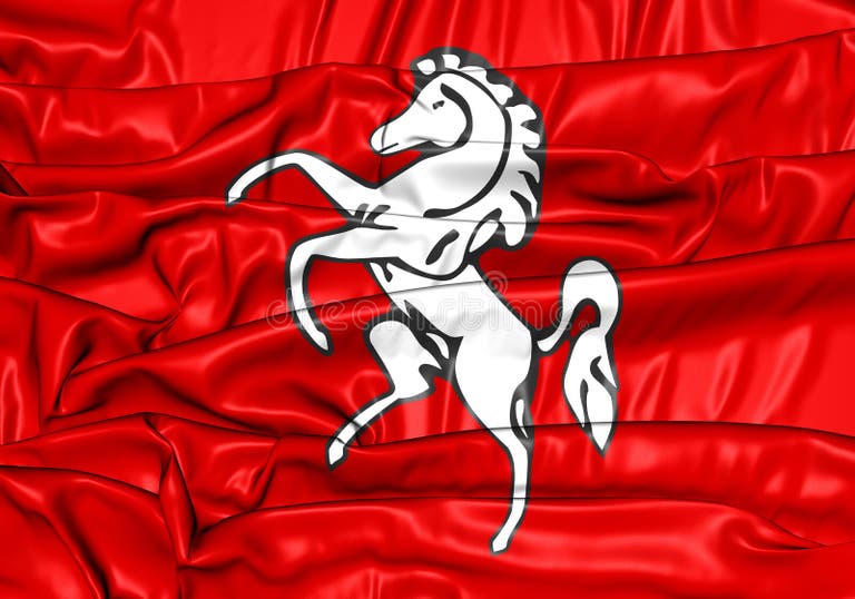 Flag of Kent County, England. Stock Illustration - Illustration of ...
