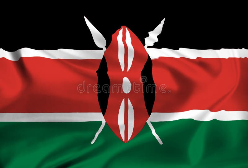Flag of Kenya. Abstract Concept Stock Vector - Illustration of print ...