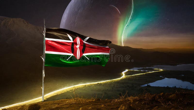 Flag of Kenya stock illustration. Illustration of federal - 304718983
