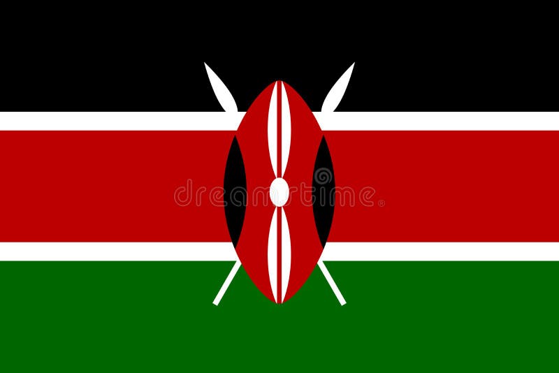 Kenya Vector Flag. National Symbol of Kenya Stock Vector - Illustration ...