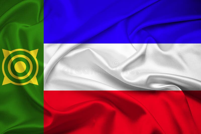 Flag of Khakassia, Fabric Flag of Khakassia. Khakassia National Flag ...