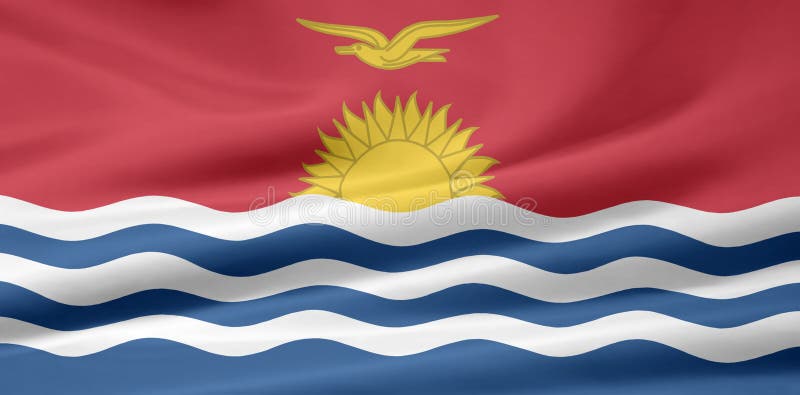 Flag of Kiribati stock illustration. Illustration of moving - 5883324