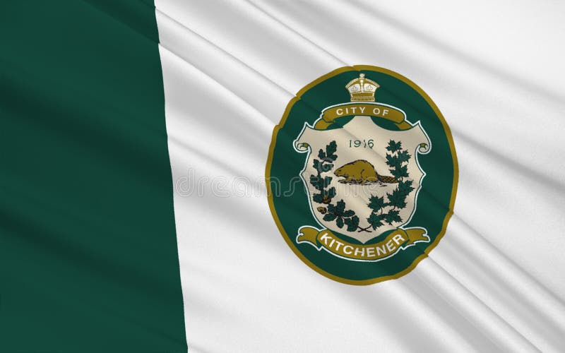 Flag of Kitchener Ontario, Canada Stock Image - Image of ontarian ...