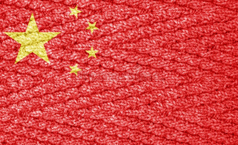 Flag on knitted surface stock photo. Image of banner - 239121928