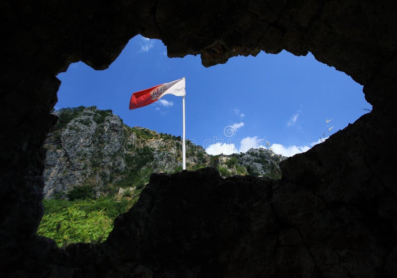 Flag of Kotor stock image. Image of rock, montenegro - 26288517