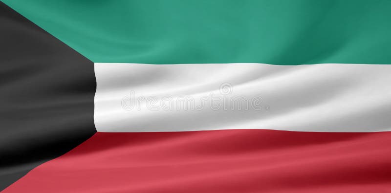 Flag of Kuwait stock illustration. Illustration of ensign - 7522605