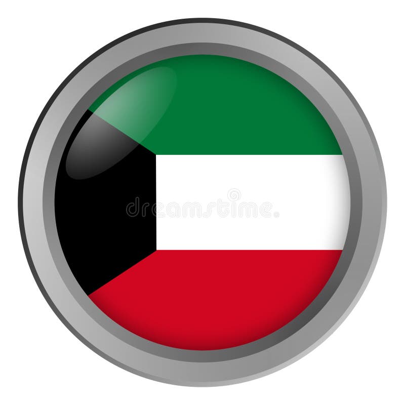 Kuwait round logo. stock vector. Illustration of democracy - 208624598