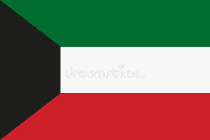 The Flag of Kuwait Vector Icon. Kuwait Symbol Stock Vector ...
