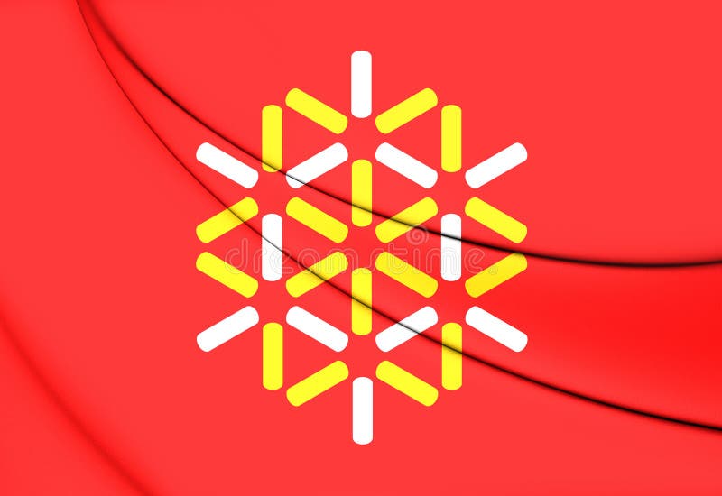 Flag of Languedoc-Roussillon, France. Stock Illustration - Illustration ...