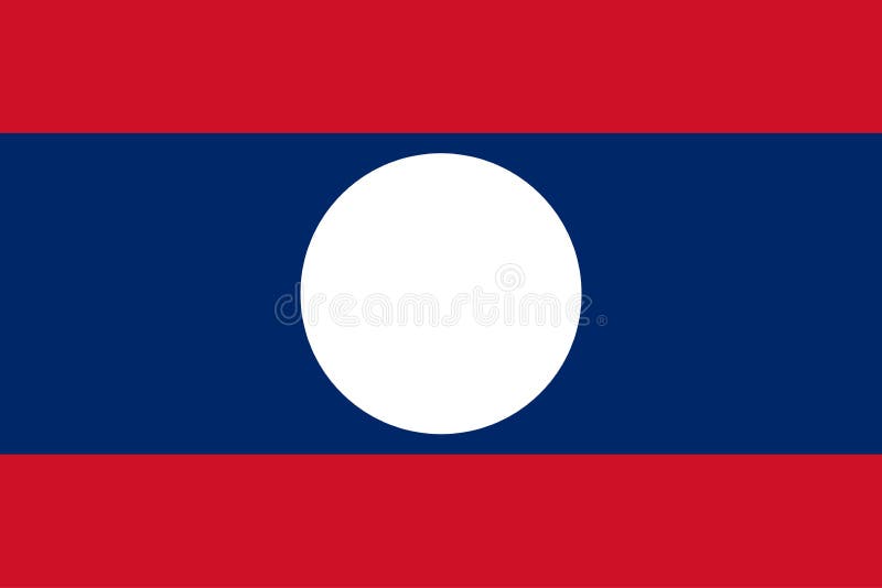 The Flag of Laos Vector Icon. Laos Symbol Stock Vector - Illustration ...
