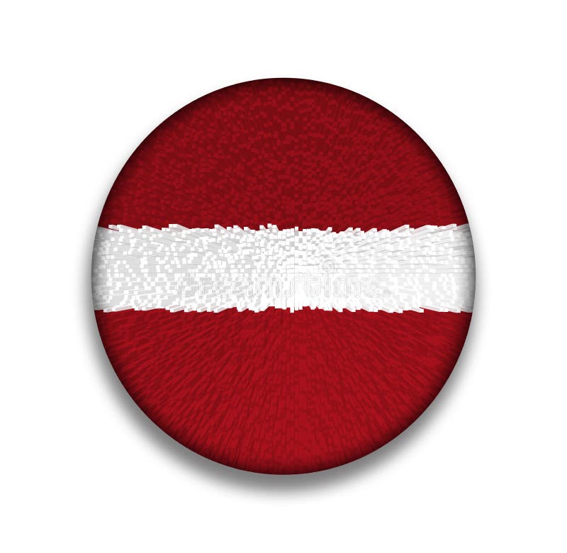 Flag of Latvia.Flag of Latvia. 3D Rendering. Circular Button. Badge ...