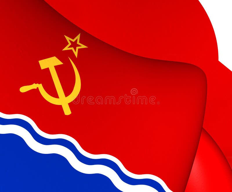 Flag of Latvian SSR 1940-1991 Stock Illustration - Illustration of ...