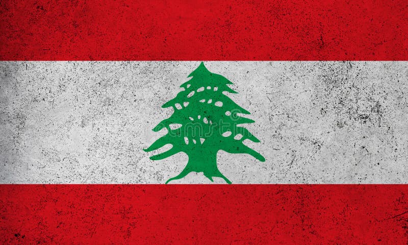 Flag Lebanon Grunge Texture Stock Illustration - Illustration of ...