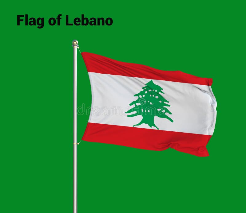 Flag of Lebanon, Lebanon Flag, National Flag of Lebanon. Pole Flag of ...