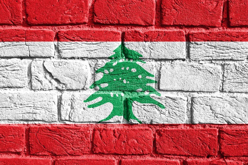Flag of Lebanon on the Wall Stock Photo - Image of lebanese, nation ...