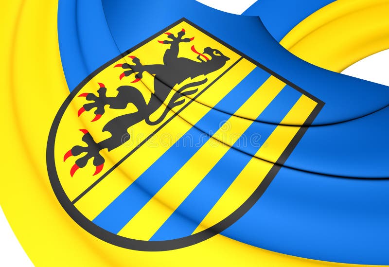 Flag of Leipzig, Germany. stock illustration. Illustration of state ...