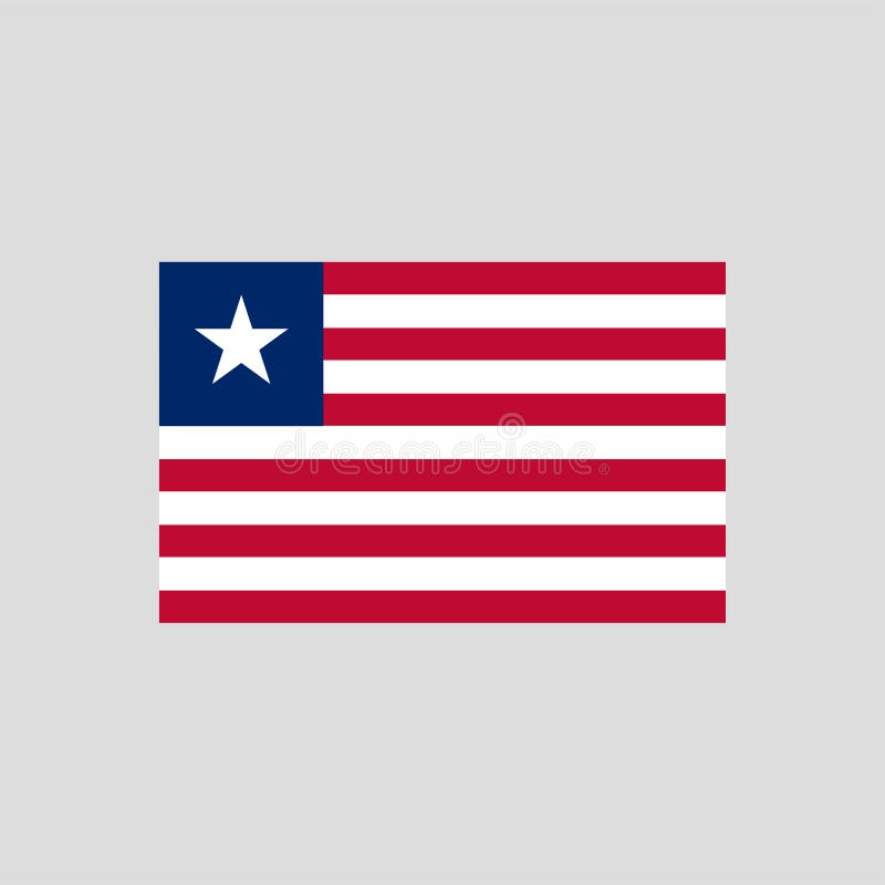 Flag of Liberia Color Line Element. Vector Element for Web Page Stock ...