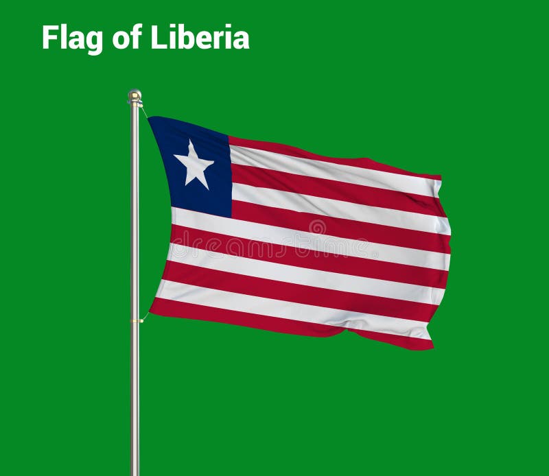 Flag of Liberia, Liberia Flag, National Flag of Liberia. Pole Flag of ...