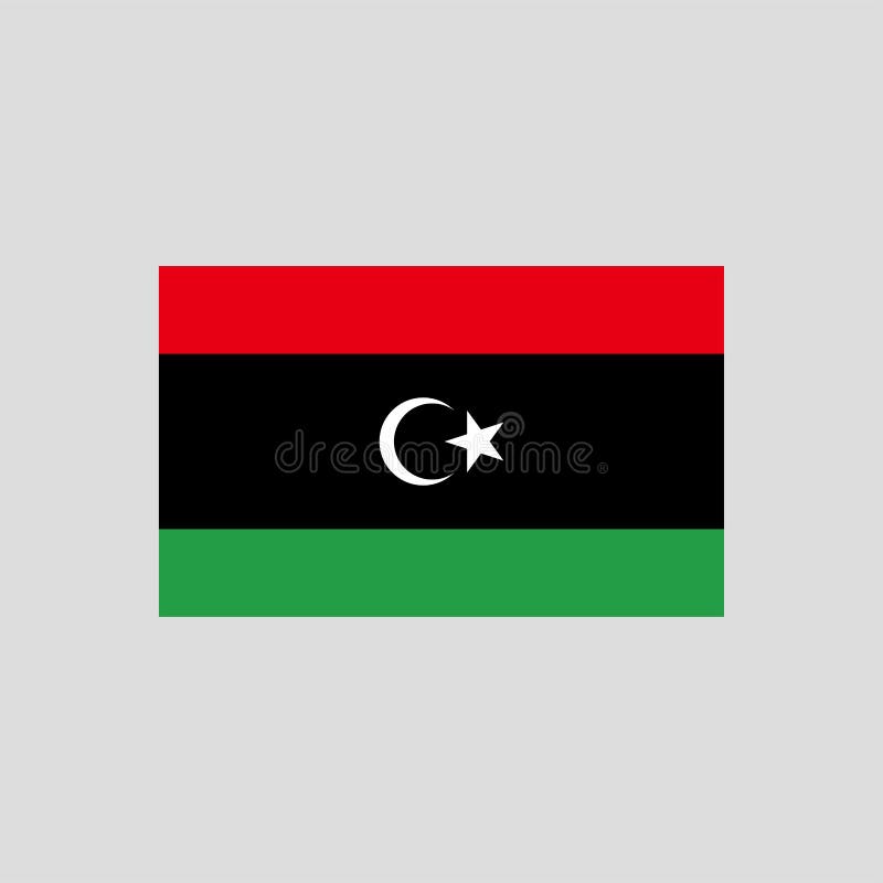 Flag of Libya Color Line Element. Vector Element for Web Page Stock ...