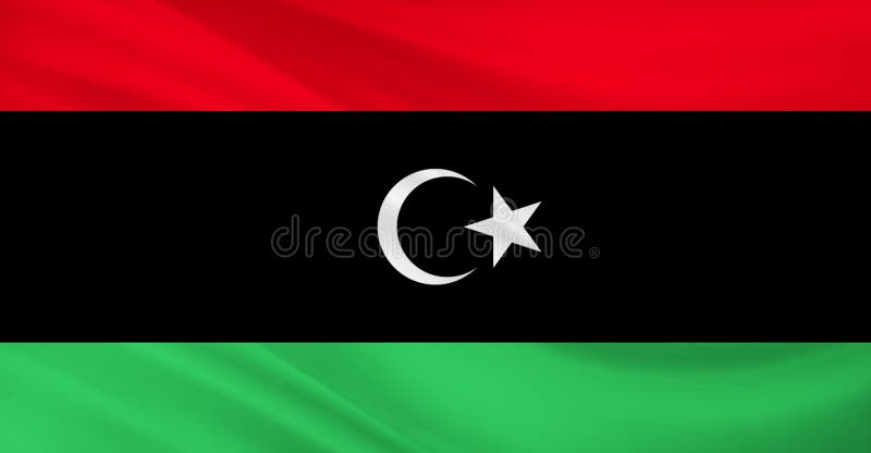 Flag of Libya Flying in the Air 8 Stock Illustration - Illustration of ...