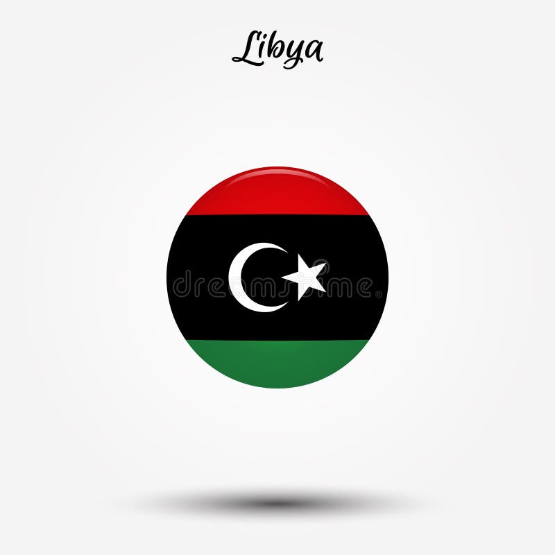 Flag of Libya icon stock illustration. Illustration of border - 116625031