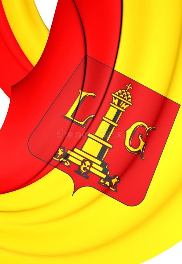 Flag of Liege, Belgium. stock illustration. Illustration of flag - 82085445
