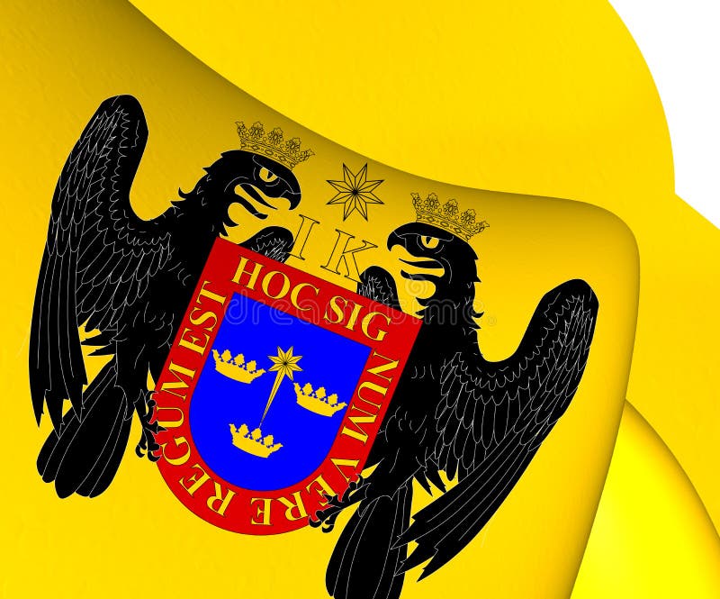 3D Flag of Lima, Peru. stock illustration. Illustration of render ...