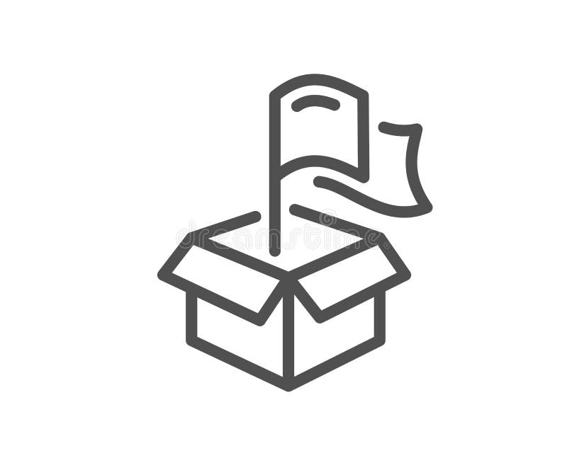 Flag Line Icon. Delivery Location Sign. Vector Stock Vector ...
