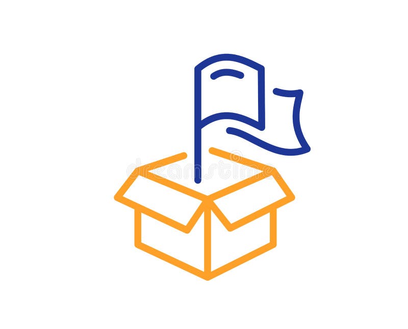 Flag Line Icon. Delivery Location Sign. Vector Stock Vector ...