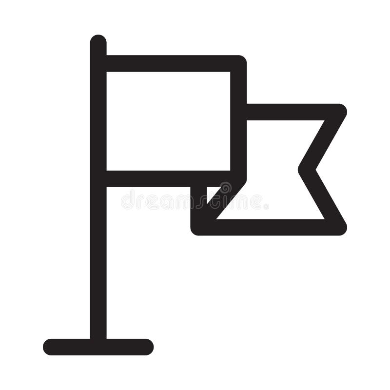 Flag Line Icon. Finish, Location Concept Vector Illustration Stock ...