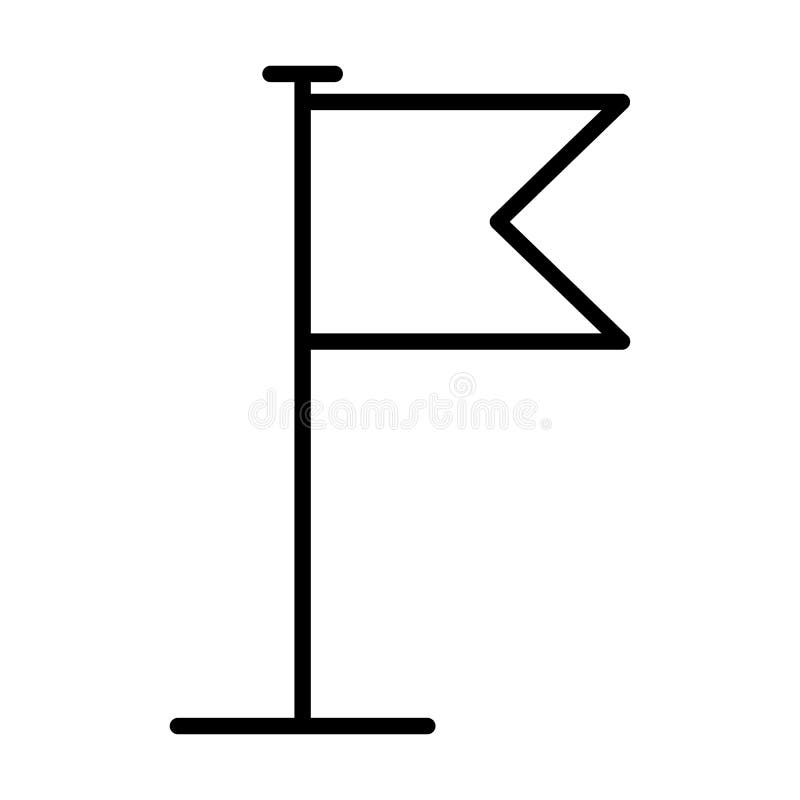 Flag Line Icon. Vector Illustration Stock Vector - Illustration of flat ...
