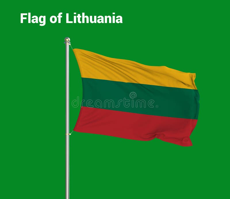 Flag of Lithuania, Lithuania Flag, National Flag of Lithuania. Pole ...