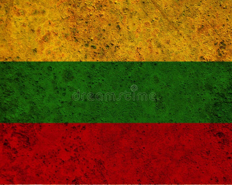 Flag of Lithuania on Rusty Metal Stock Illustration - Illustration of ...