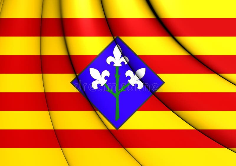 Flag of Lleida Province, Spain. Stock Illustration - Illustration of ...