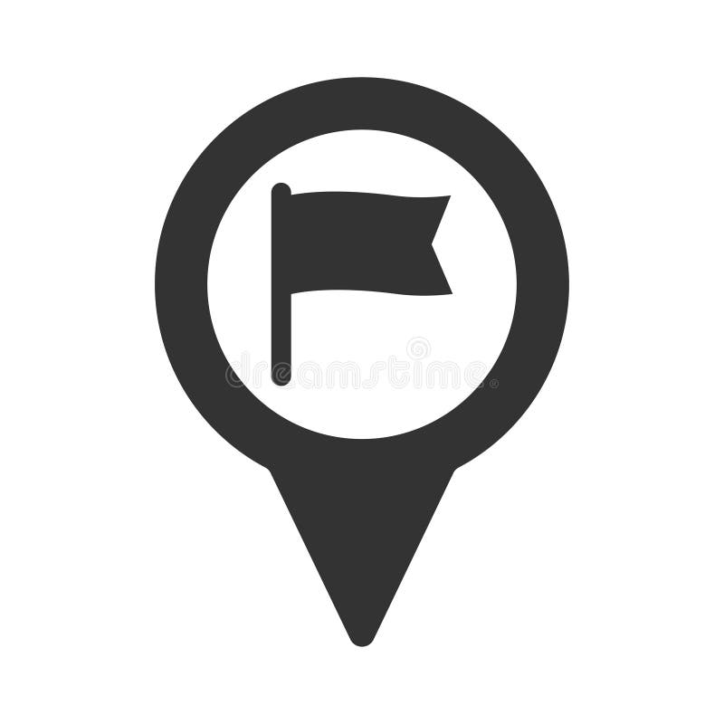 Flag location icon stock vector. Illustration of marker - 263833072
