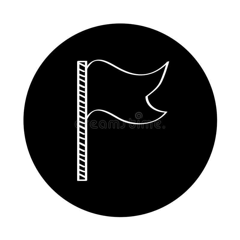 Flag Location Isolated Icon Stock Vector - Illustration of location ...