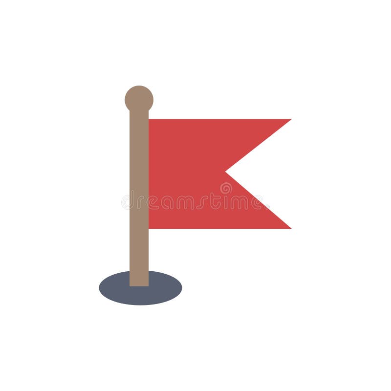 Flag, Location, Map, World Flat Color Icon. Vector Icon Banner Template ...