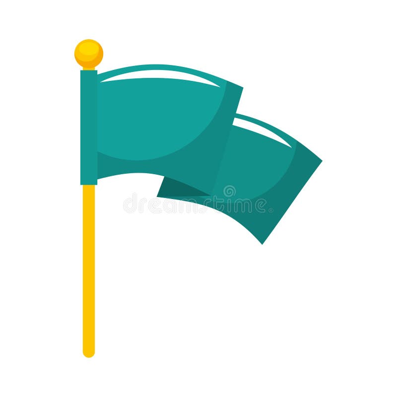 Flag location mark icon stock vector. Illustration of object - 86627238