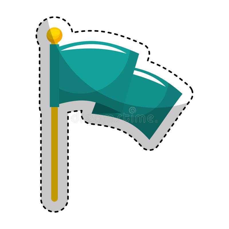 Flag location mark icon stock vector. Illustration of pointer - 86627433