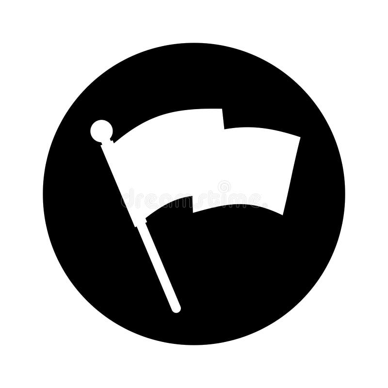 Flag location mark icon stock vector. Illustration of concept - 86628750