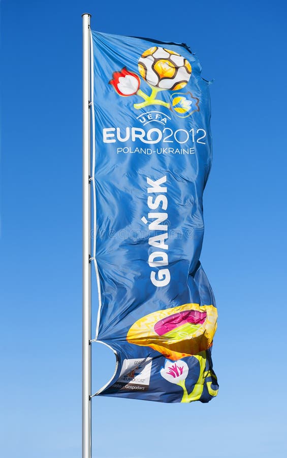 Flag with Logo for UEFA EURO 2012 Editorial Image - Image of europe ...