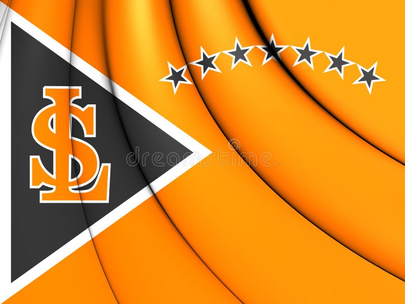 Flag of Santos City Sao Paulo State, Brazil. Stock Illustration ...